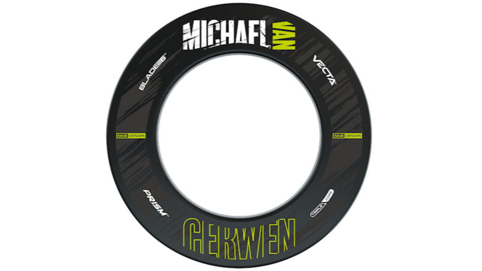 Winmau 6 Triple Core Blade + MVG Retro Dart Board Surround + Darts ...