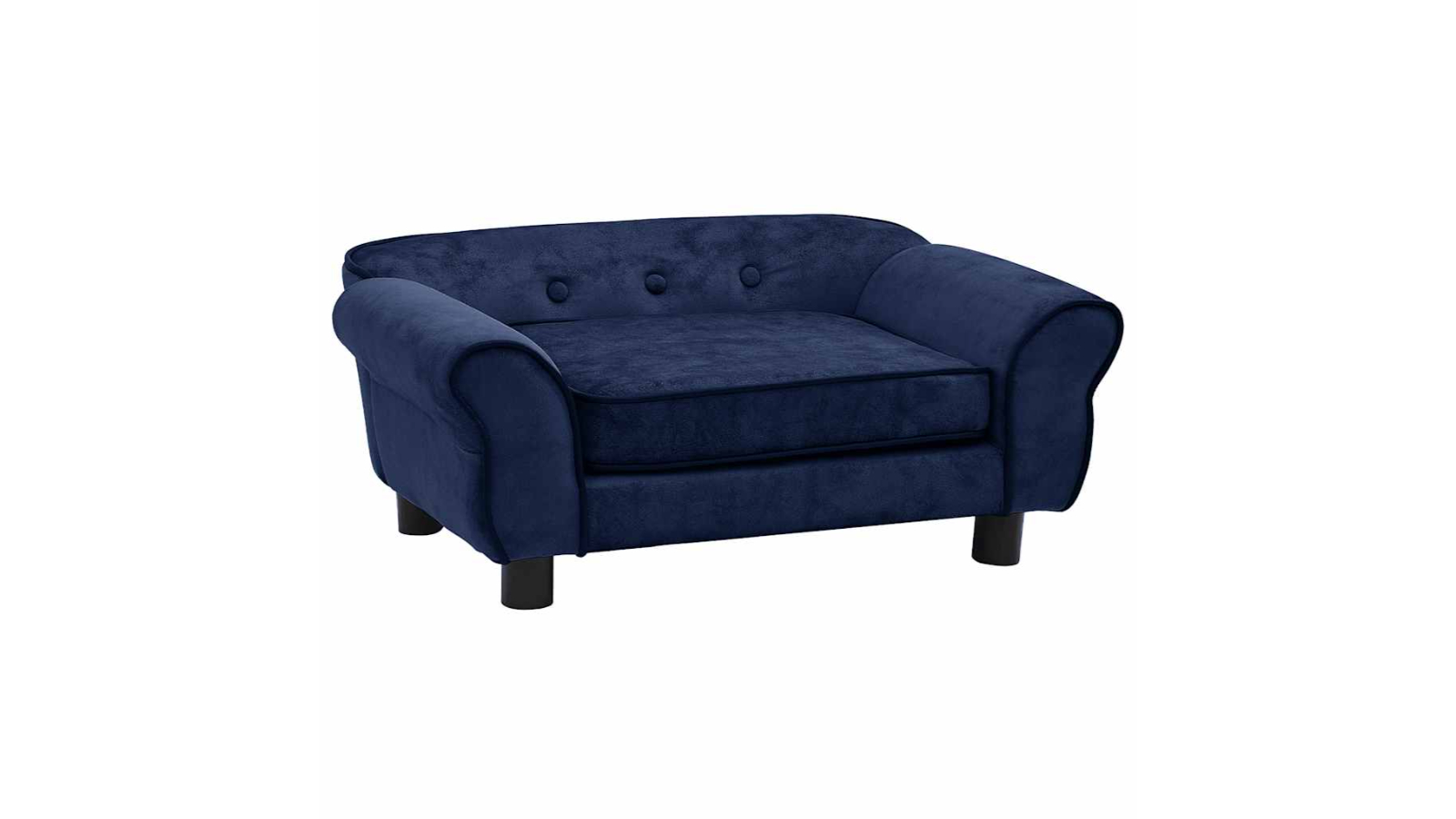 vidaXL Dog Sofa 72 x 45 x 30cm Plush - Blue | Harvey Norman