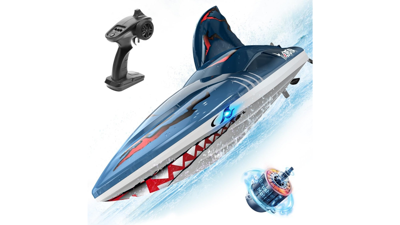 Deerc Brushless Remote Control Shark Boat | Harvey Norman