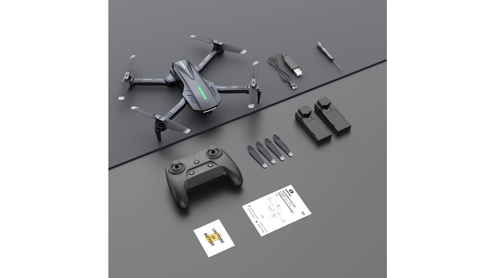 Deerc D70 Drone with 1080P HD Camera RC Foldable Quadcopter with 2 ...
