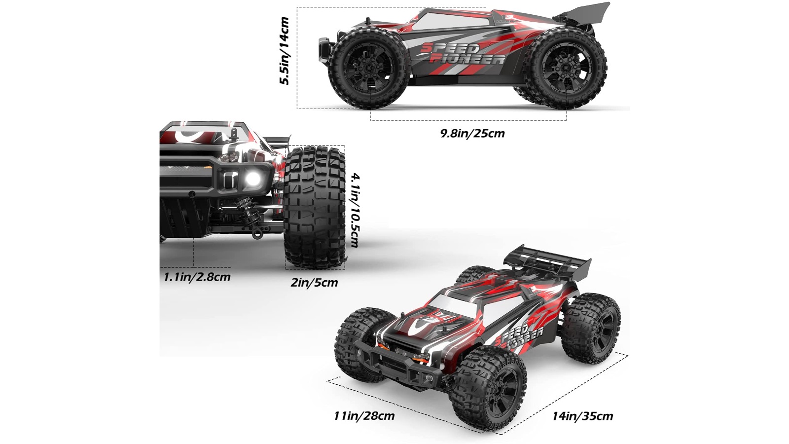 Deerc 9206E Remote Control Car High Speed 4WD Monster Truck | Harvey Norman