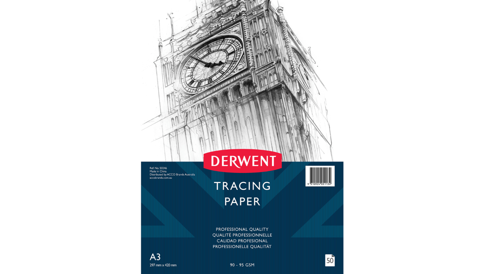 Derwent 50 Sheet Academy Professional Tracing Paper | Harvey Norman