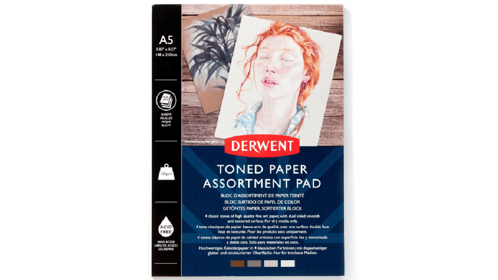 Derwent A5 Toned Paper Assortment Pad | Harvey Norman