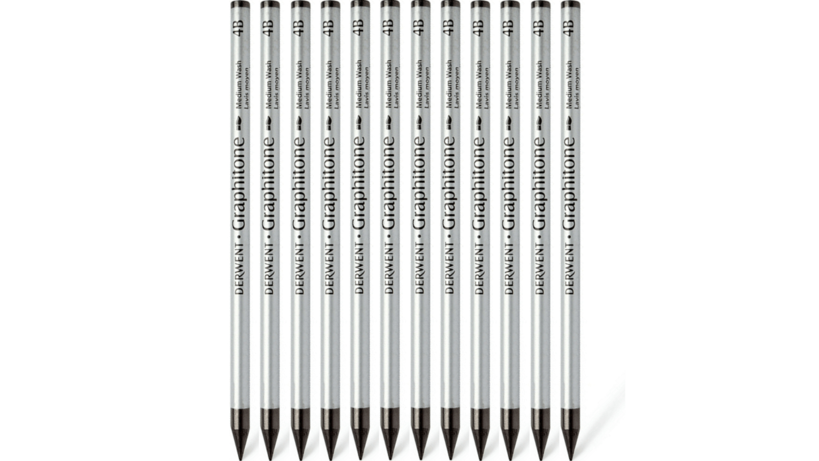 Derwent Pack of 12 Watersoluble Graphitone Pencil 4B | Harvey Norman