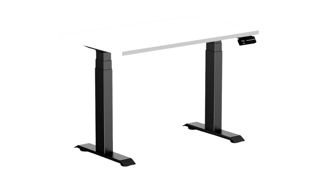 Desky White/Space Grey Dual Mini Sit Stand Desk - 100 x 60cm | Harvey ...