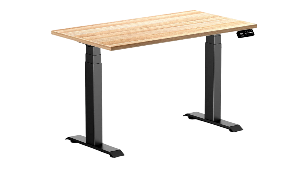 Desky Classic Oak/Space Grey Dual Mini Sit Stand Desk - 110 x 60cm ...