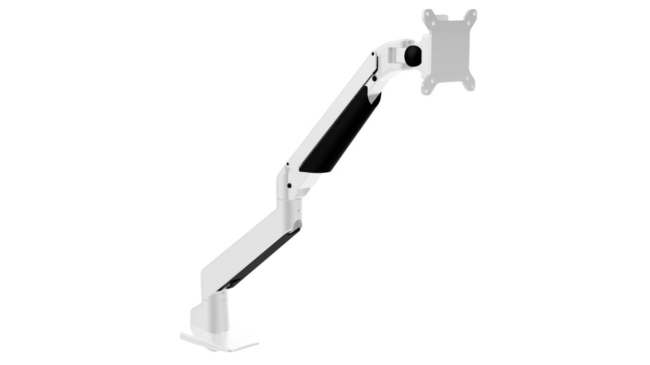 Desky Heavy Duty 11kg+ Single Monitor Arm - White | Harvey Norman