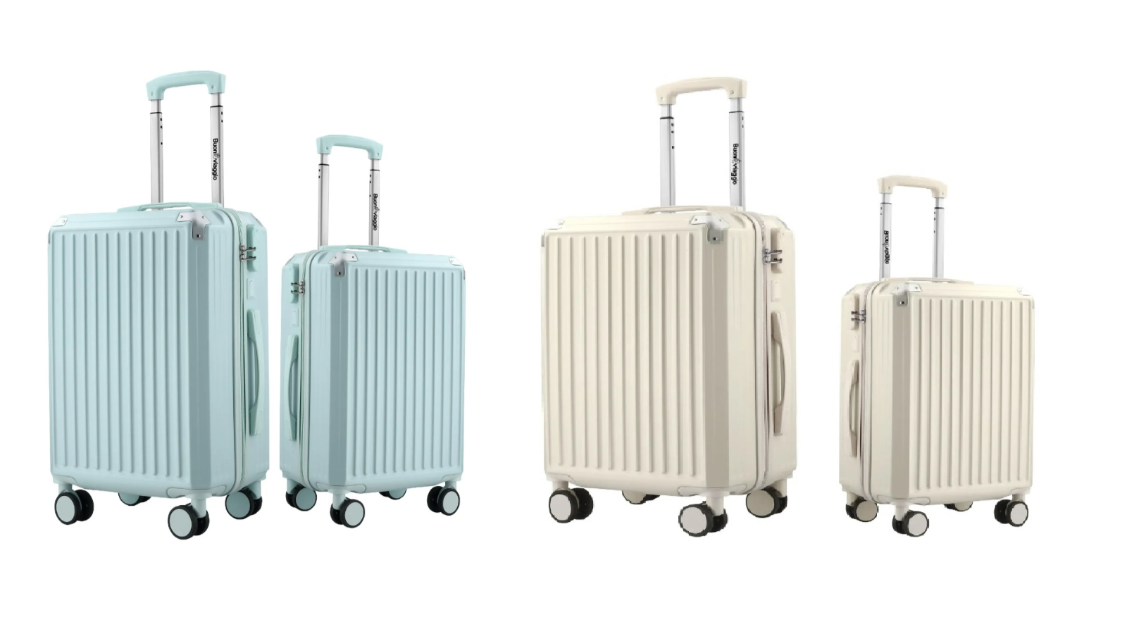 Buon Viaggio 2 Piece Carry-on Luggage Set Hard Shell Suitcases | Harvey ...