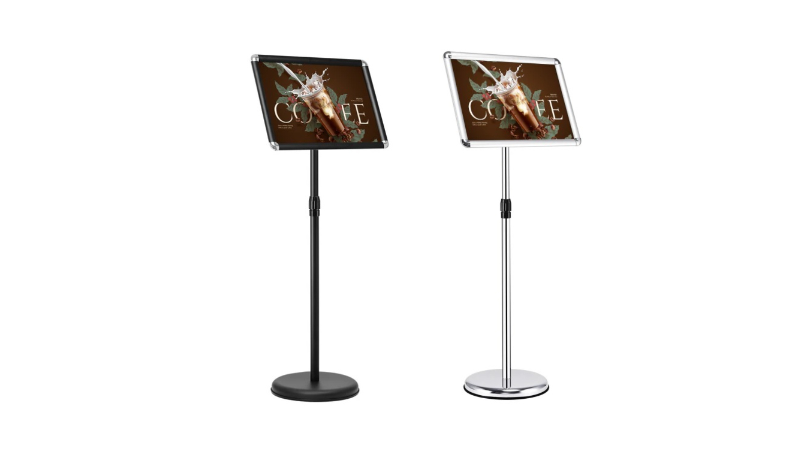 Costway A4 Adjustable Sign Holder with Telescoping Post Vertical and ...