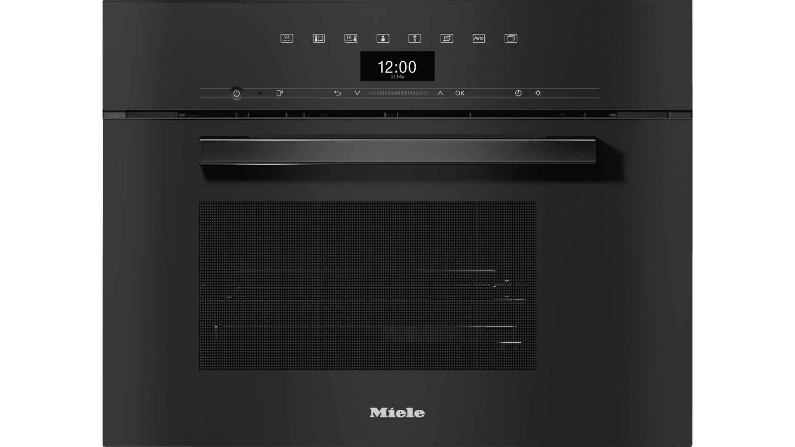 Miele DG 7440 Vitroline Built-in Steam Oven - Obsidian Black | Harvey ...