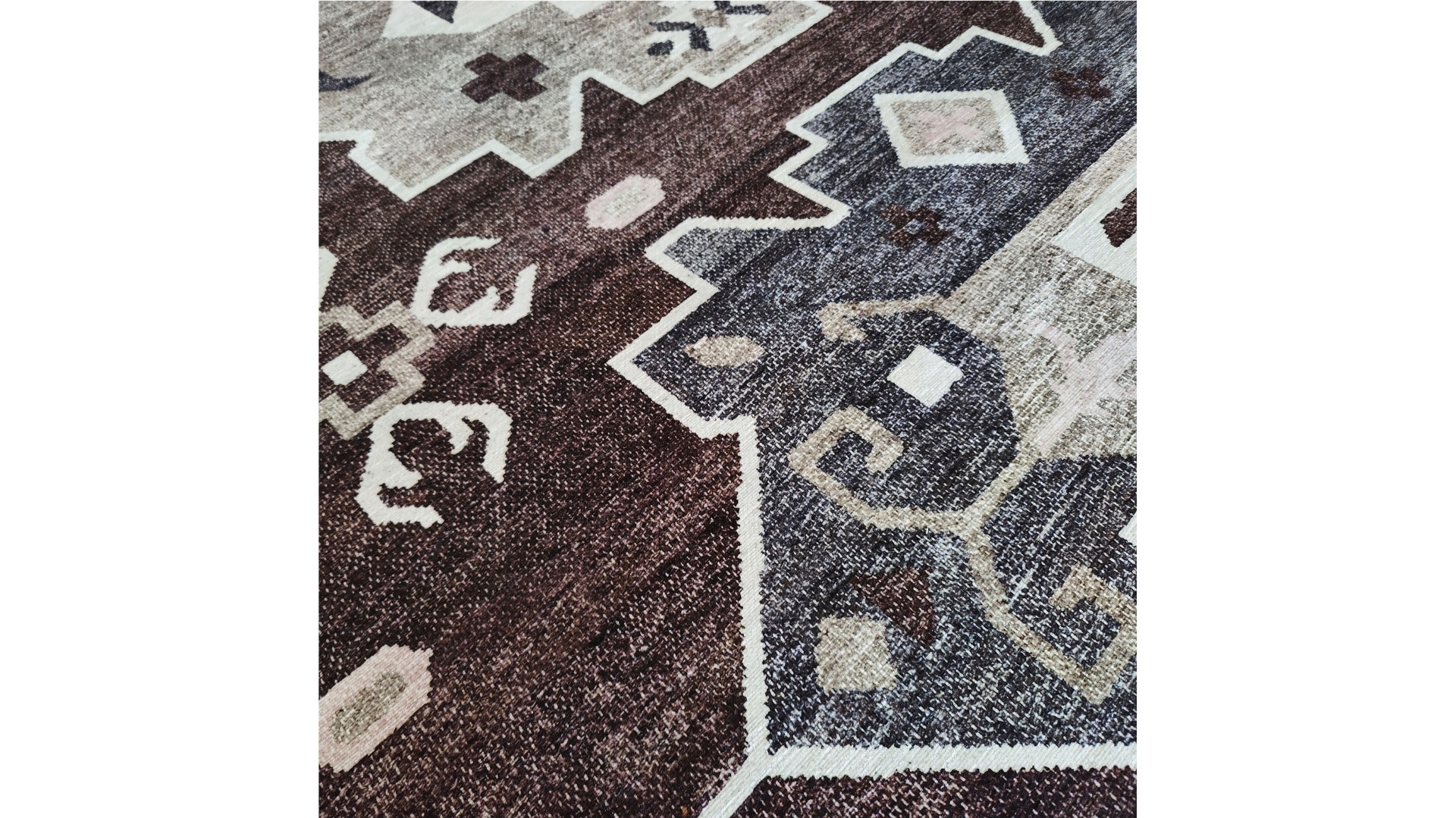 Chenille Aztec Burgundy Rug | Harvey Norman