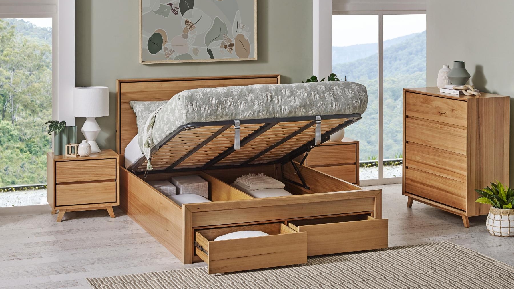 Radley 2-Drawer Messmate Gaslift Bed - Double | Harvey Norman