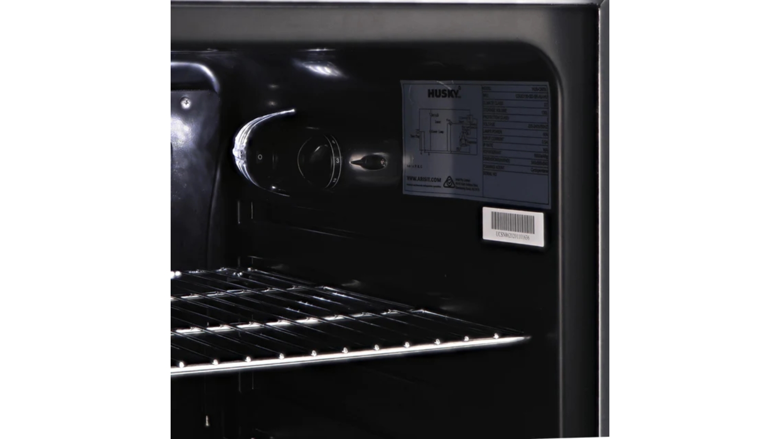 Husky 130L Heated Door Undercounter Bar Fridge - Silver | Harvey Norman