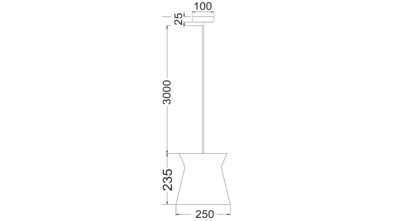 Diablo Modern Scandinavian Flat Top Cone Interior Pendant Light - Black ...