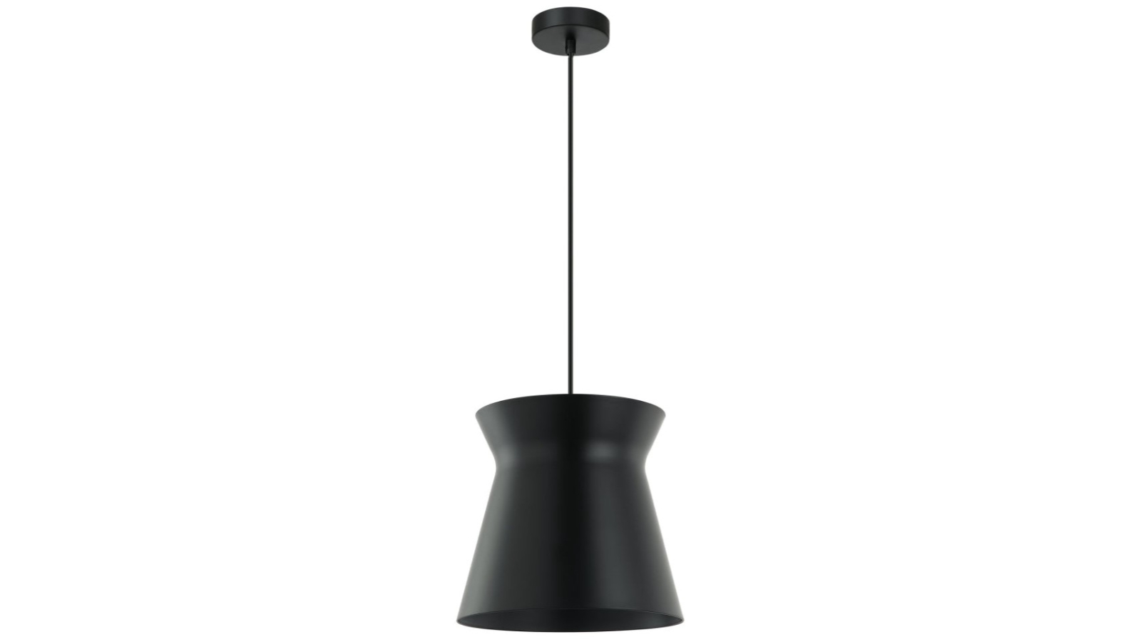 Diablo Modern Scandinavian Flat Top Cone Interior Pendant Light - Black ...