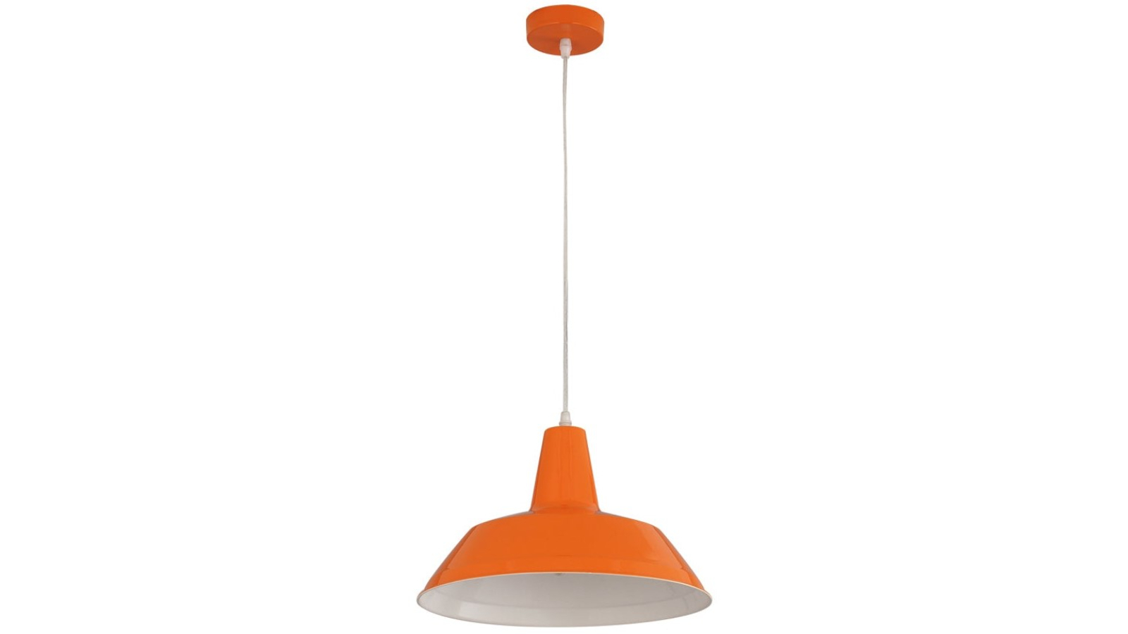 Divo Angled Dome Interior Pendant Light - Orange | Harvey Norman