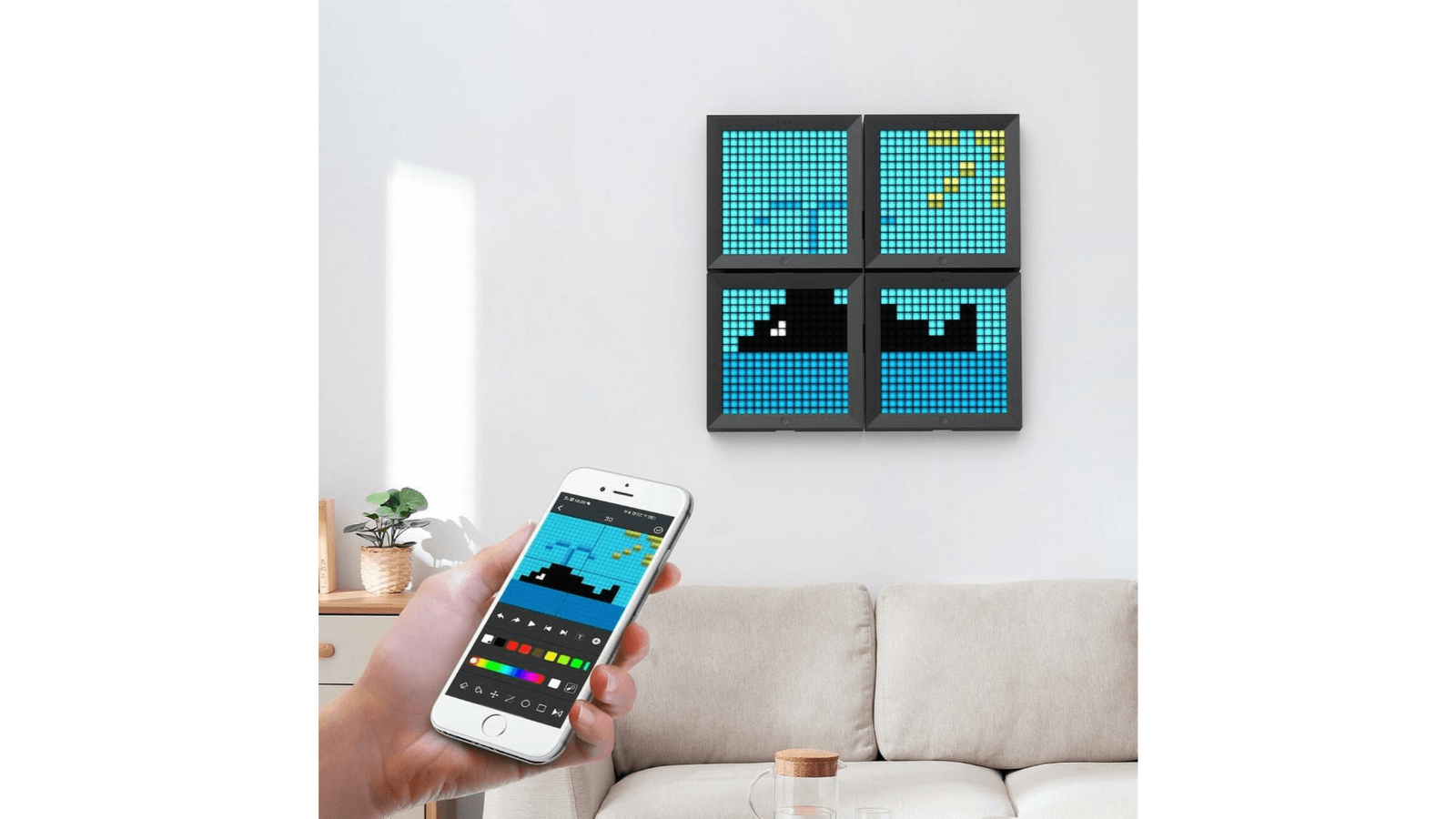 Divoom Bluetooth Pixoo Digital Pixels Art Frame | Harvey Norman