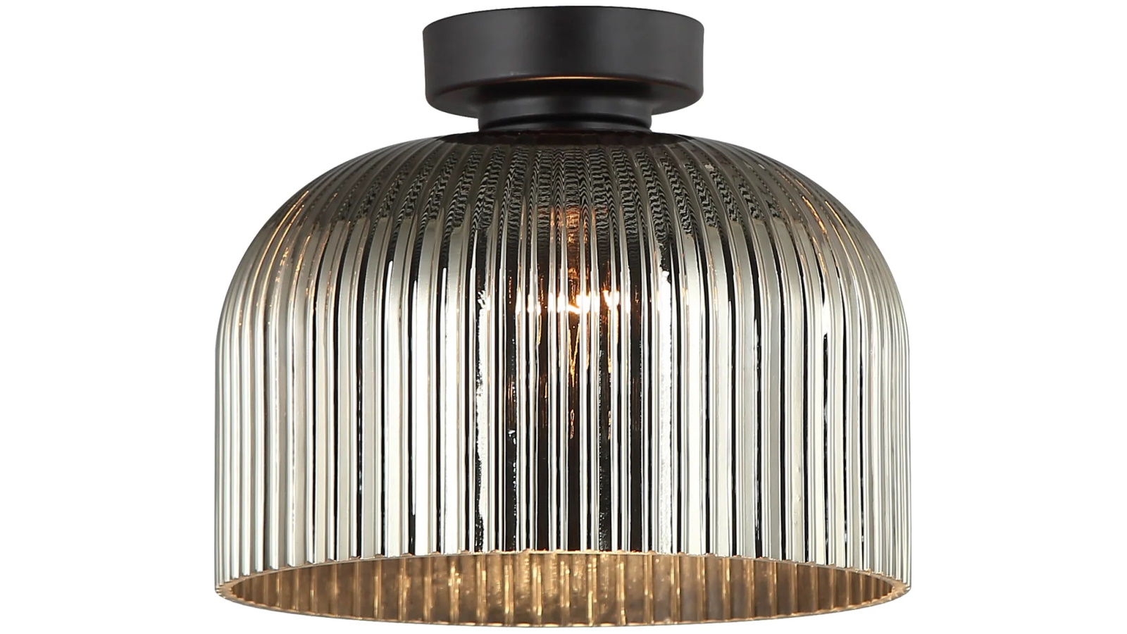 DIY Chrome Dome Ribbed Glass Batten Fitting Light | Harvey Norman