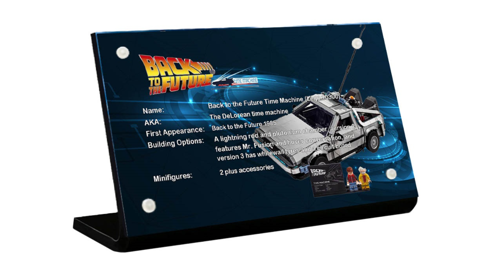 Display King Lego Back to The Future Time Machine Acrylic Photo Frame ...