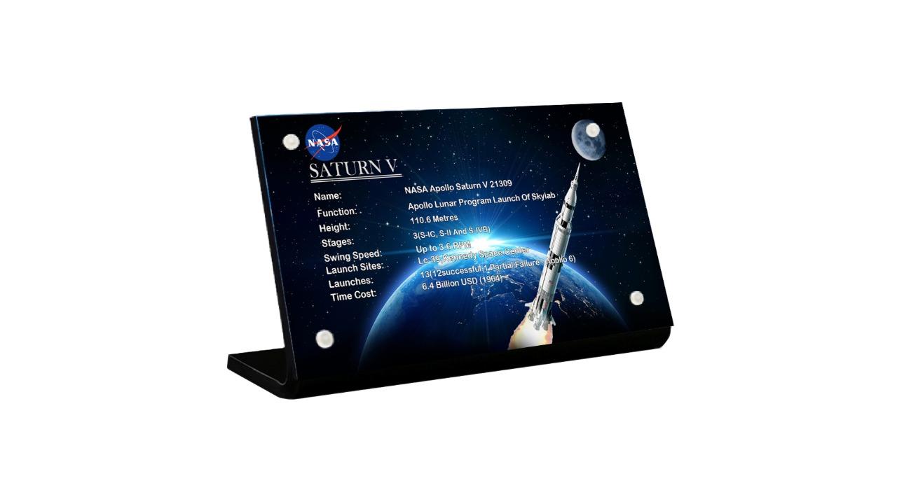 Display King Plaque for Lego The Apollo Saturn V | Harvey Norman
