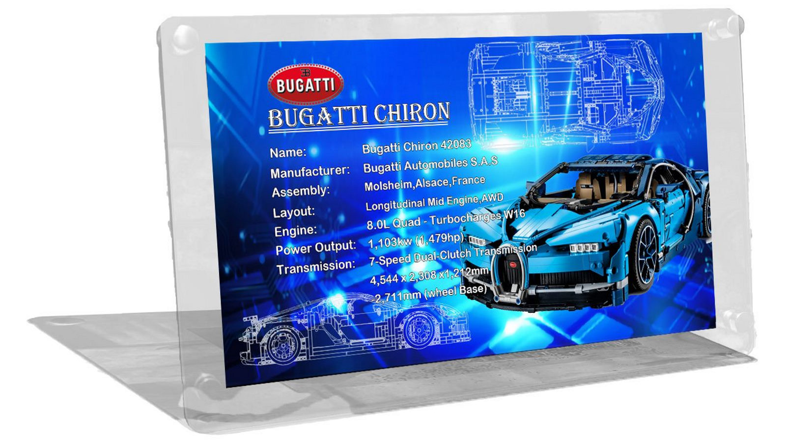 Display King Acrylic Photo Frame for Lego Bugatti Chiron | Harvey Norman