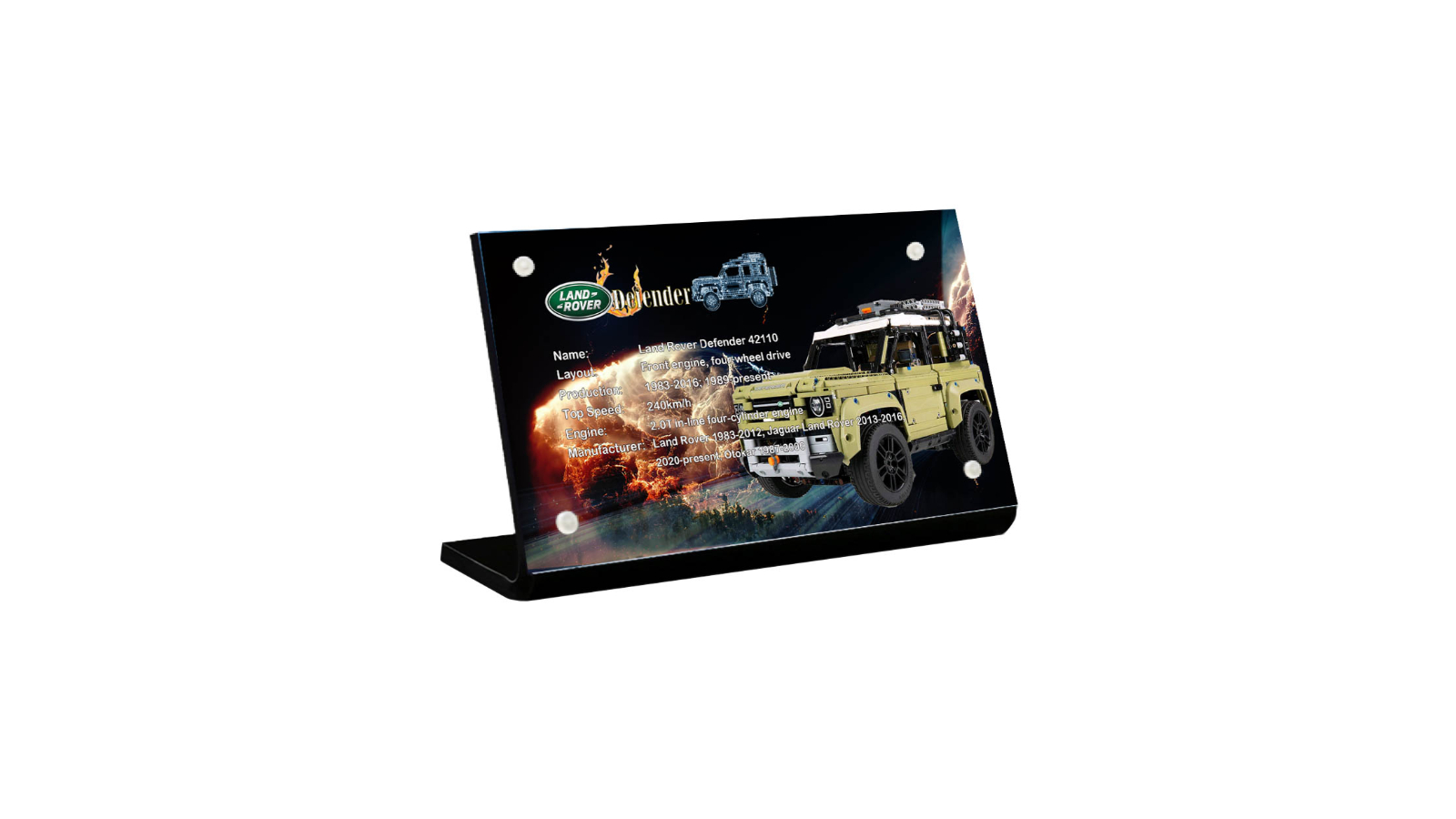 Display King Plaque for LEGO Land Rover Defender | Harvey Norman