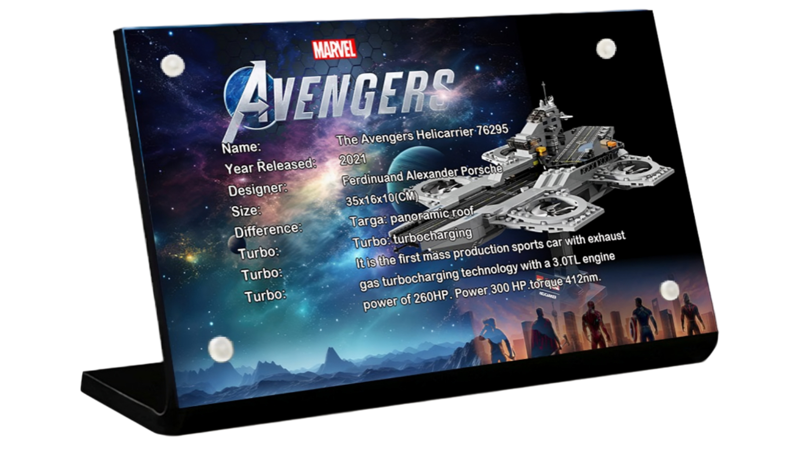 Display King Lego The Avengers Helicarrier Acrylic Photo Frame | Harvey ...