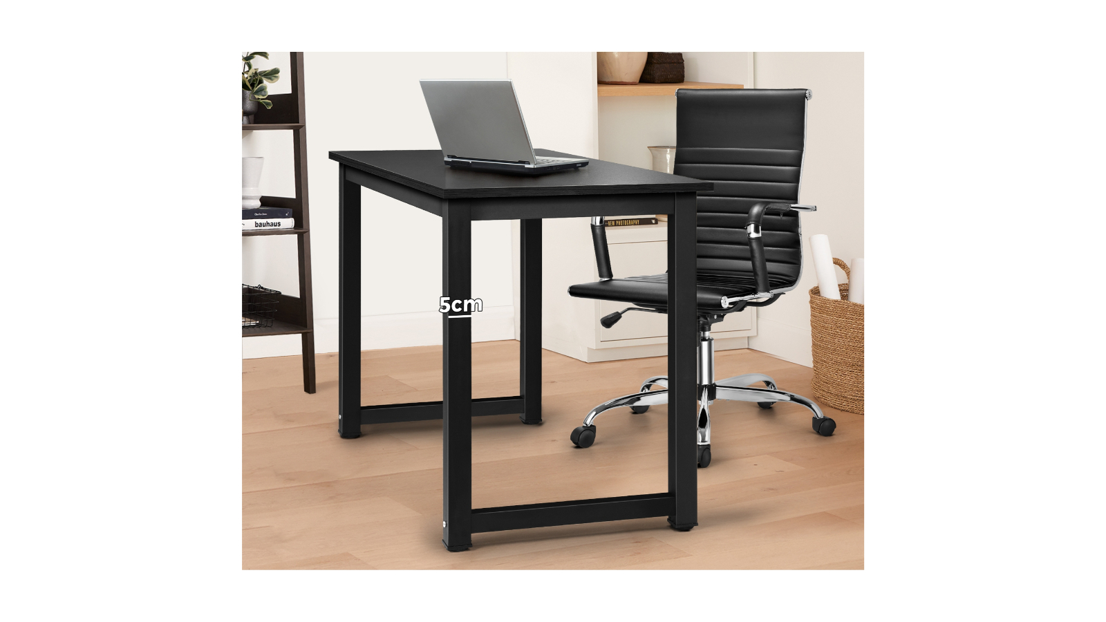 Oikiture 120cm Computer Desk - Black | Harvey Norman