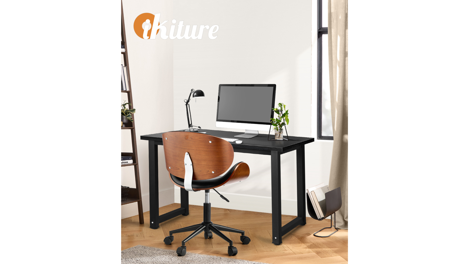 Oikiture 120cm Computer Desk - Black | Harvey Norman