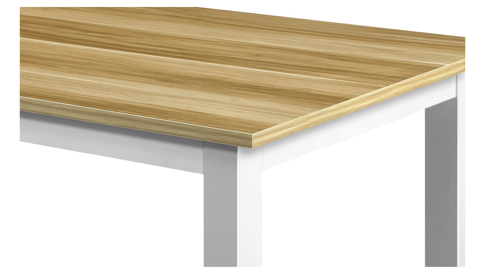 Oikiture 120cm Computer Desk - White/Wood | Harvey Norman