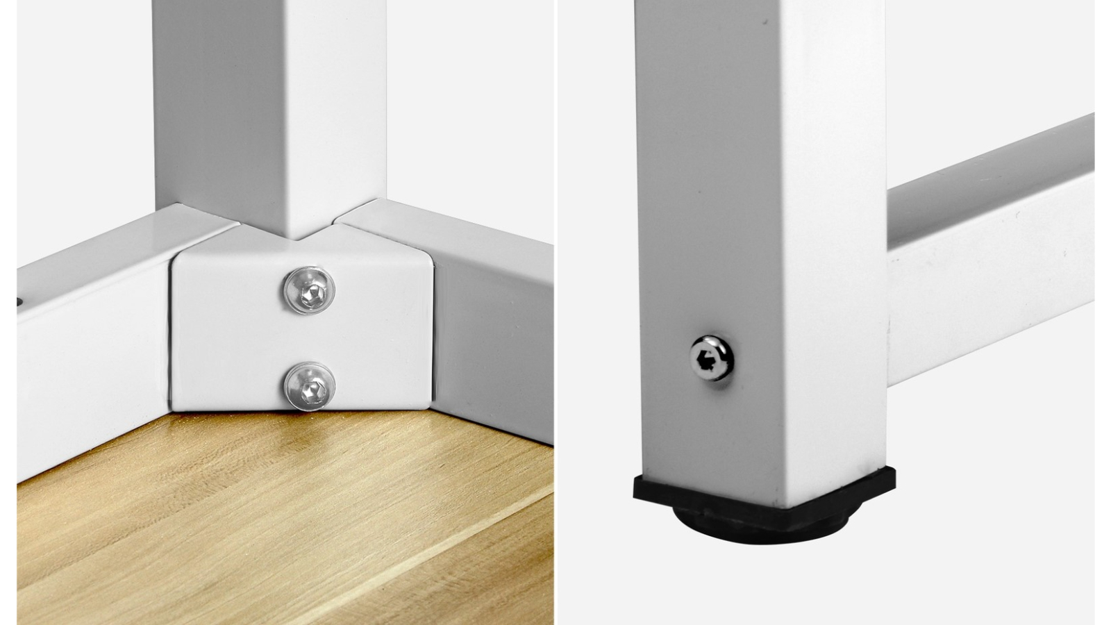 Oikiture 120cm Computer Desk - White/Wood | Harvey Norman