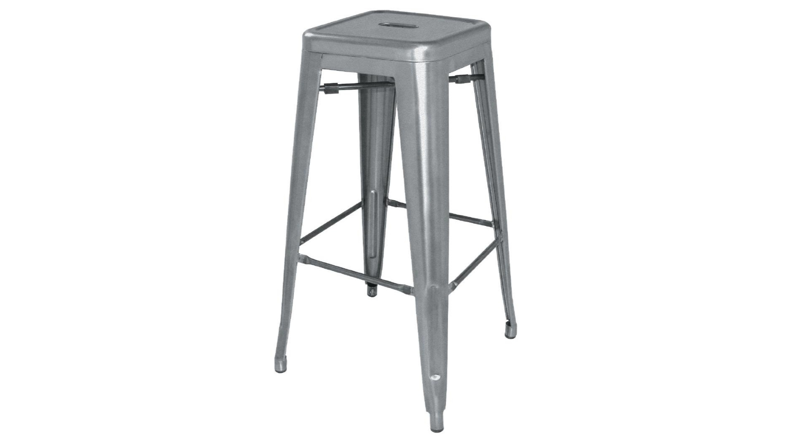 Bolero Pack of 4 Gunmetal Grey High Metal Bar Cafe Stool | Harvey Norman