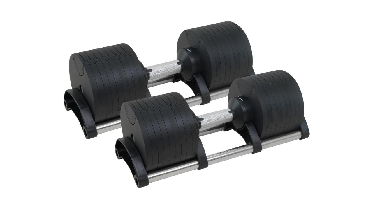 PowerTrain 2 Piece Adjustable Dumbbell - 45kg | Harvey Norman