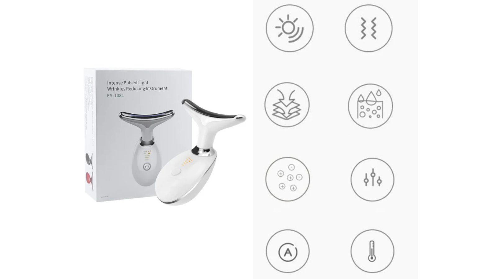 Femvy 3-in-1 Lifting LED Light Microshape Face/Neck Therapy Sculpting ...