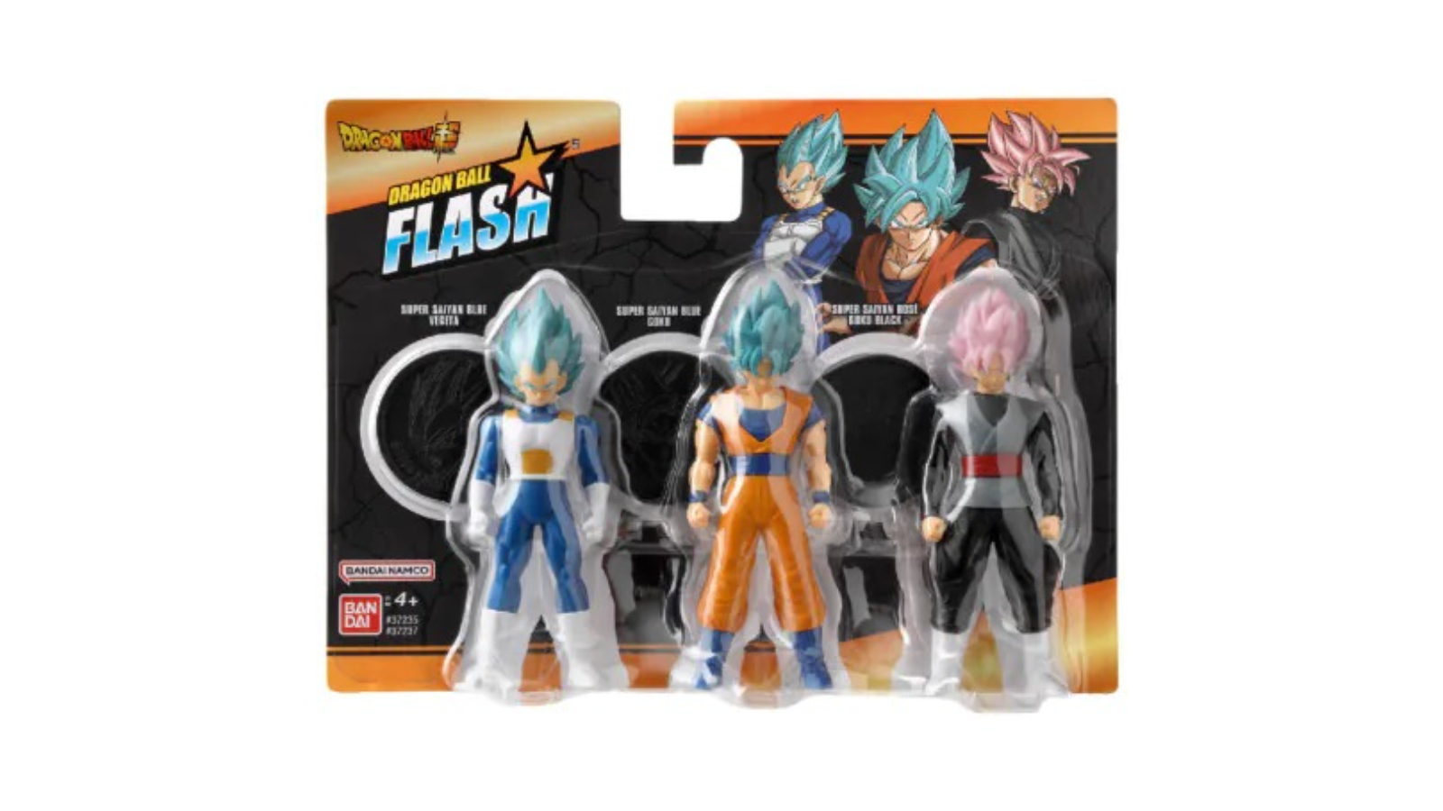 Dragon Ball Flash 3 Pack - SS Blue Goku/Ss Blue Vegeta/Goku Black Rose ...