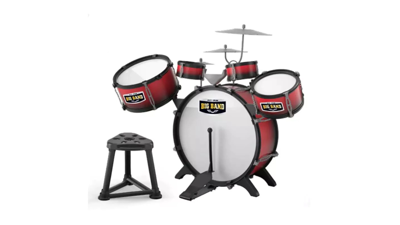 Megajoy Kids Music Instruments Toy Jazz Drum Set Toys with Realistic ...