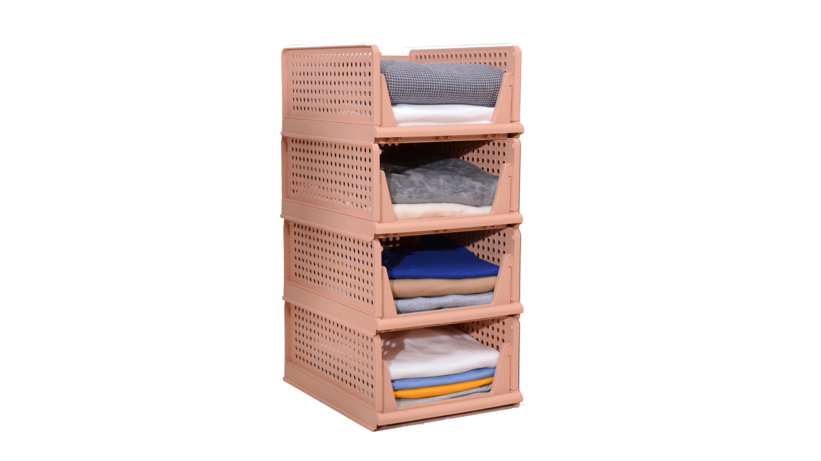 HelloDeal 5 Piece Large Foldable Stackable Multi-Purpose Plastic ...