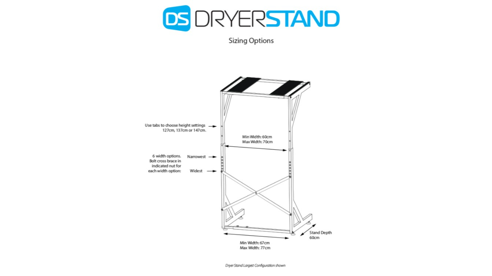 Britec Innovative Adjustable Freestanding Dryer Stand | Harvey Norman