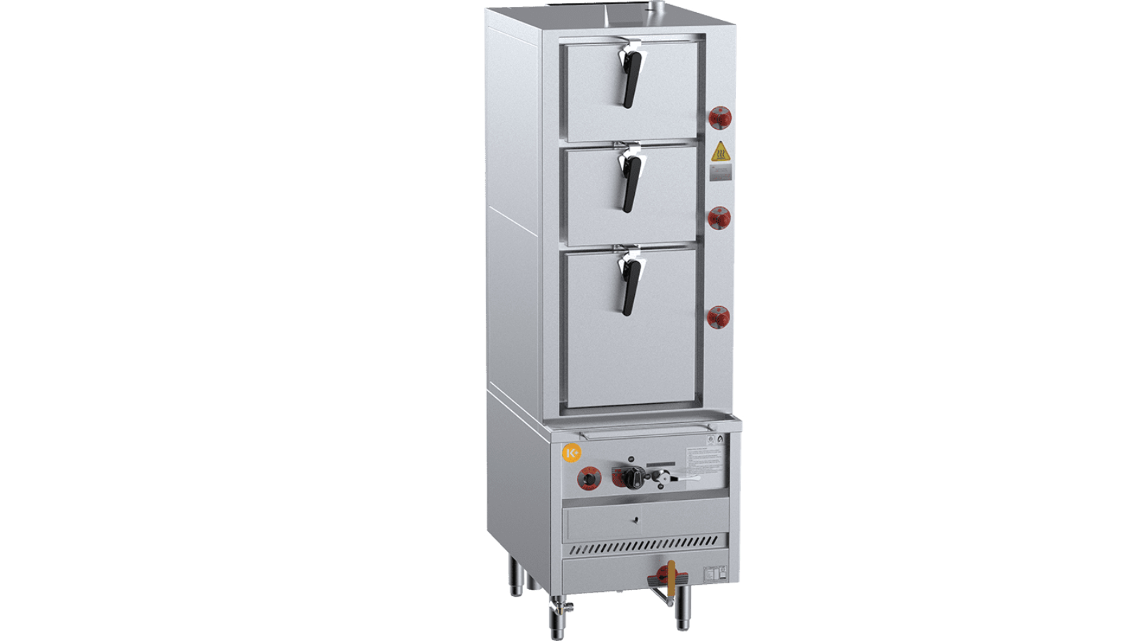 K+ 3-Tier Natural Gas Triple Deck Gas Steamer - 60cm | Harvey Norman