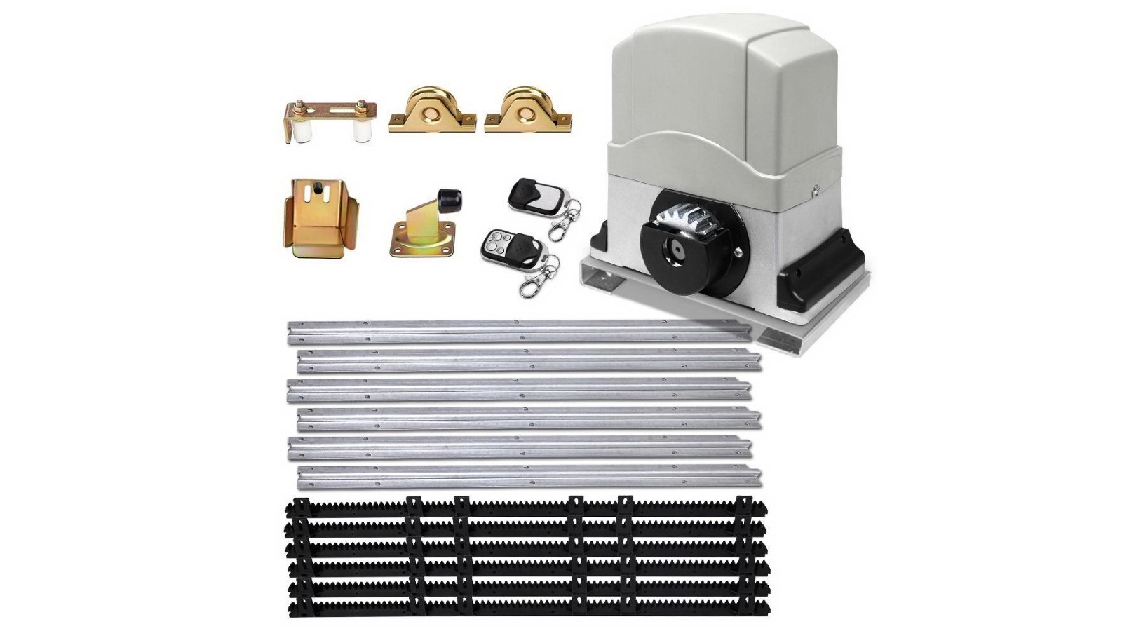 LockMaster 1200kg Electric Sliding Gate Opener with 6m Auto Remote ...