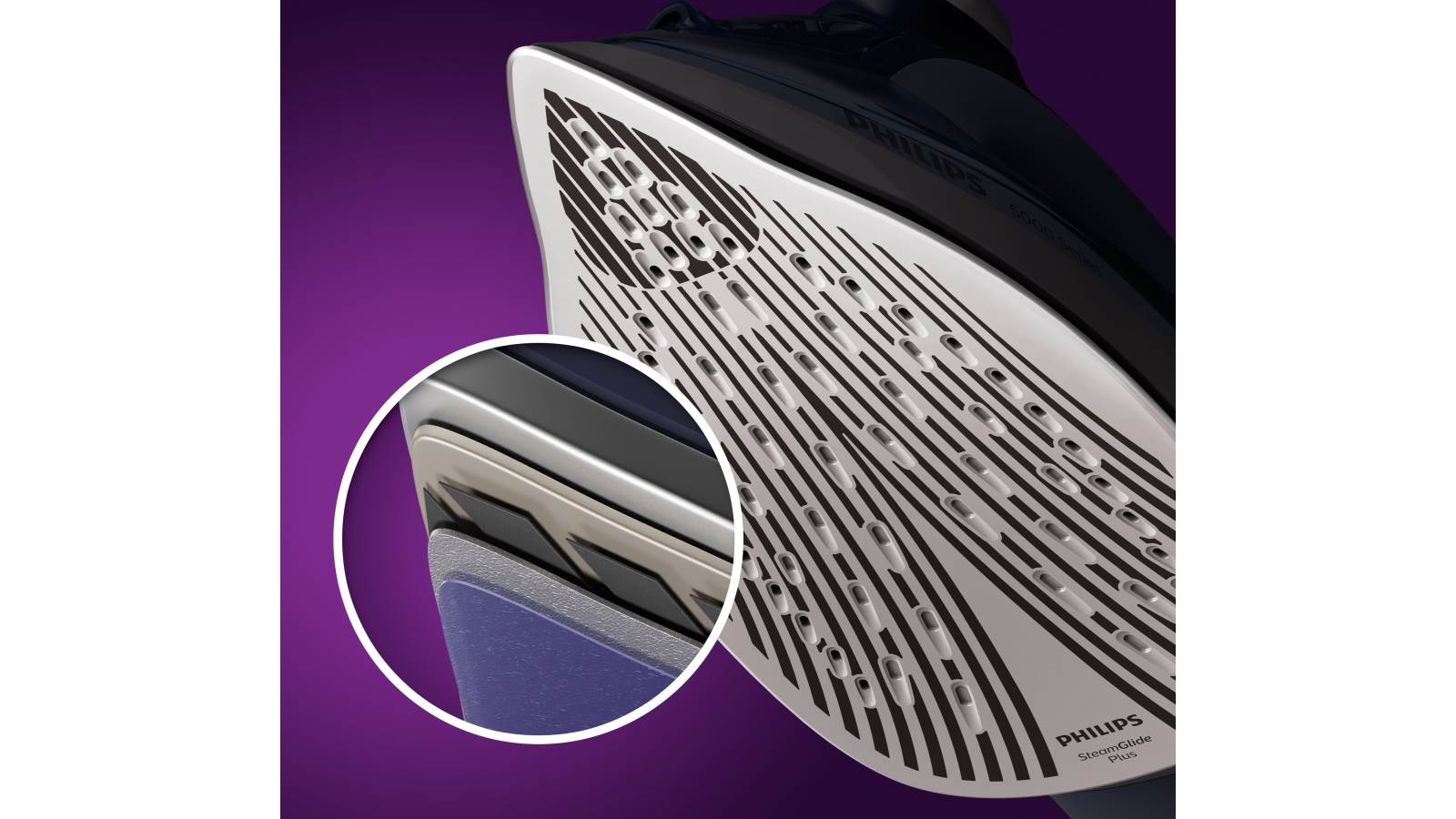 Philips 5000 Series Steam Iron - Dark Purple | Harvey Norman
