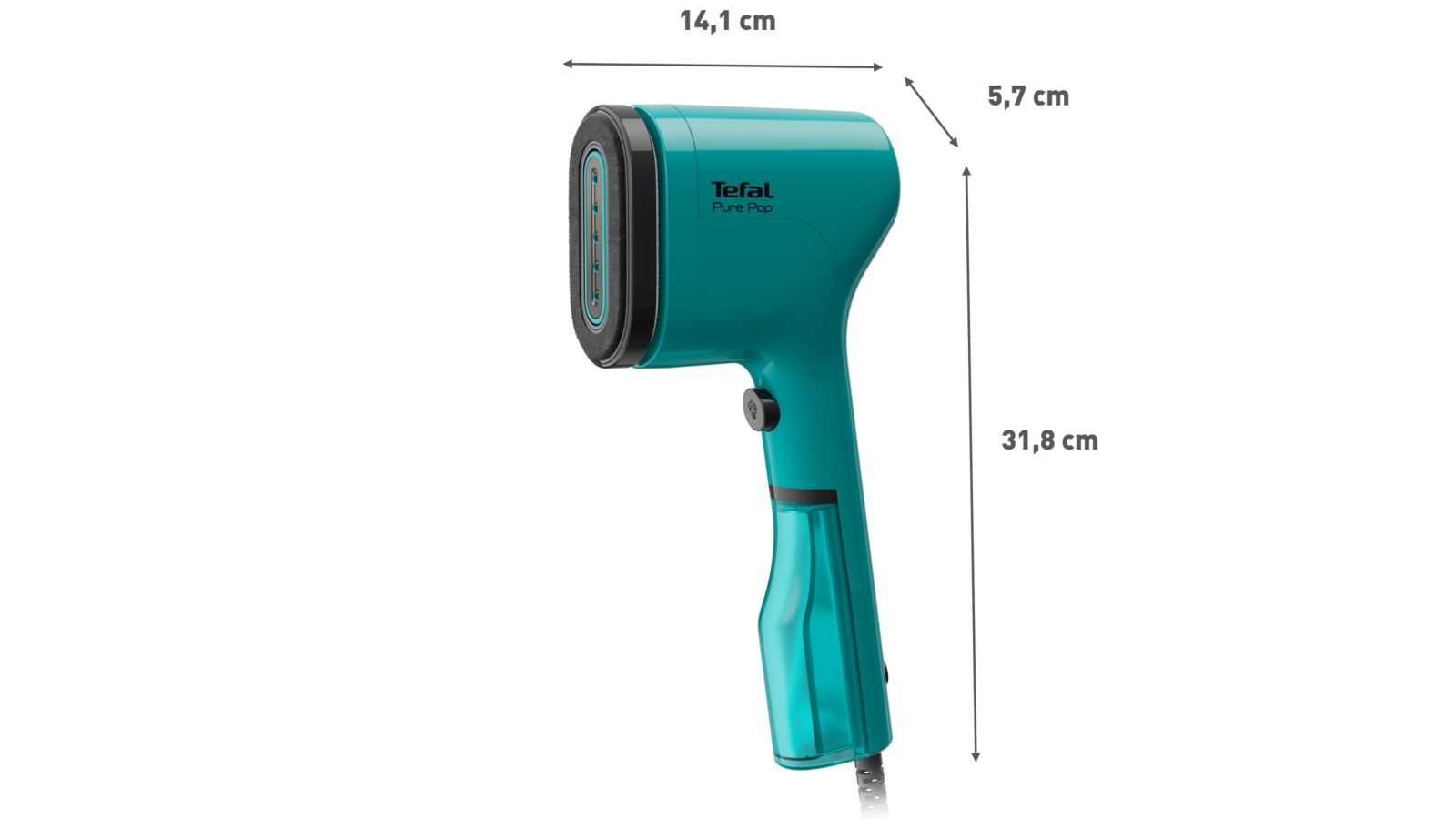 Tefal Pure Pop Garment Steamer - Teal | Harvey Norman