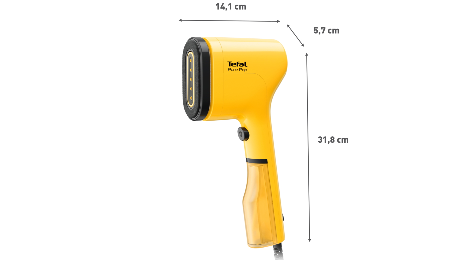 Tefal Pure Pop Garment Steamer - Sunshine Yellow | Harvey Norman