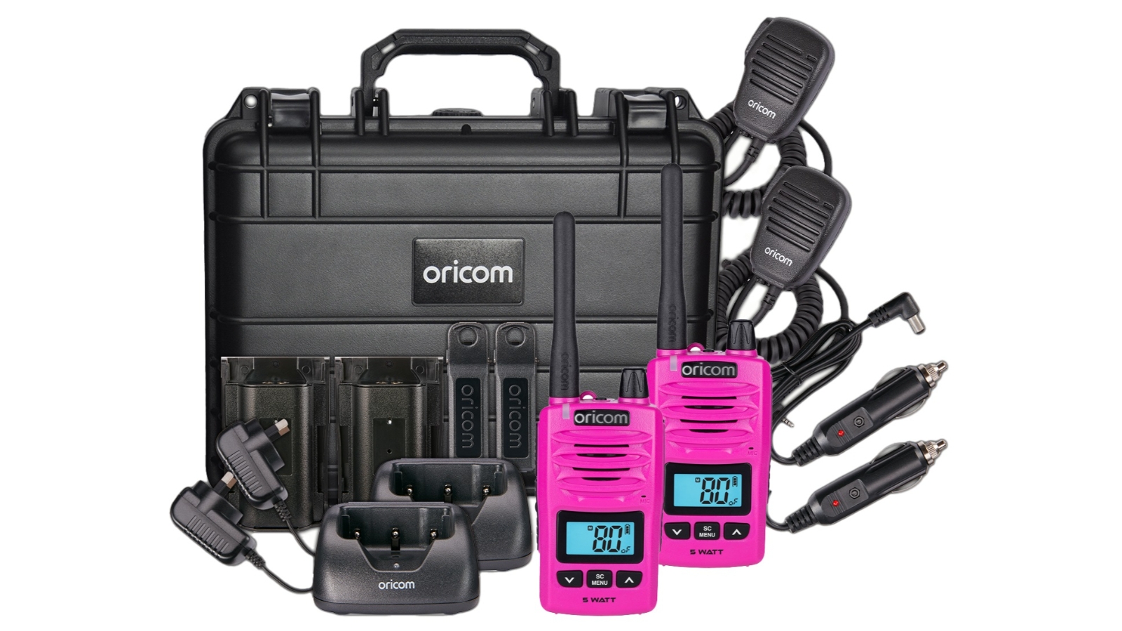 Oricom DTXTP600 5W IP67 Waterproof Handheld UHF CB Radio Trade Pack ...