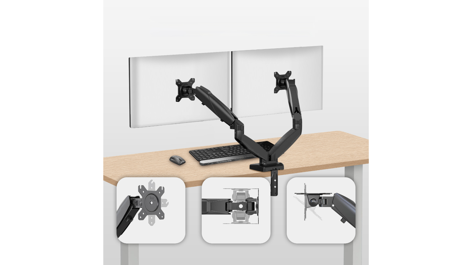 Altus Dual Stand Monitor Arm Up to 27 Standard Gas Spring | Harvey Norman
