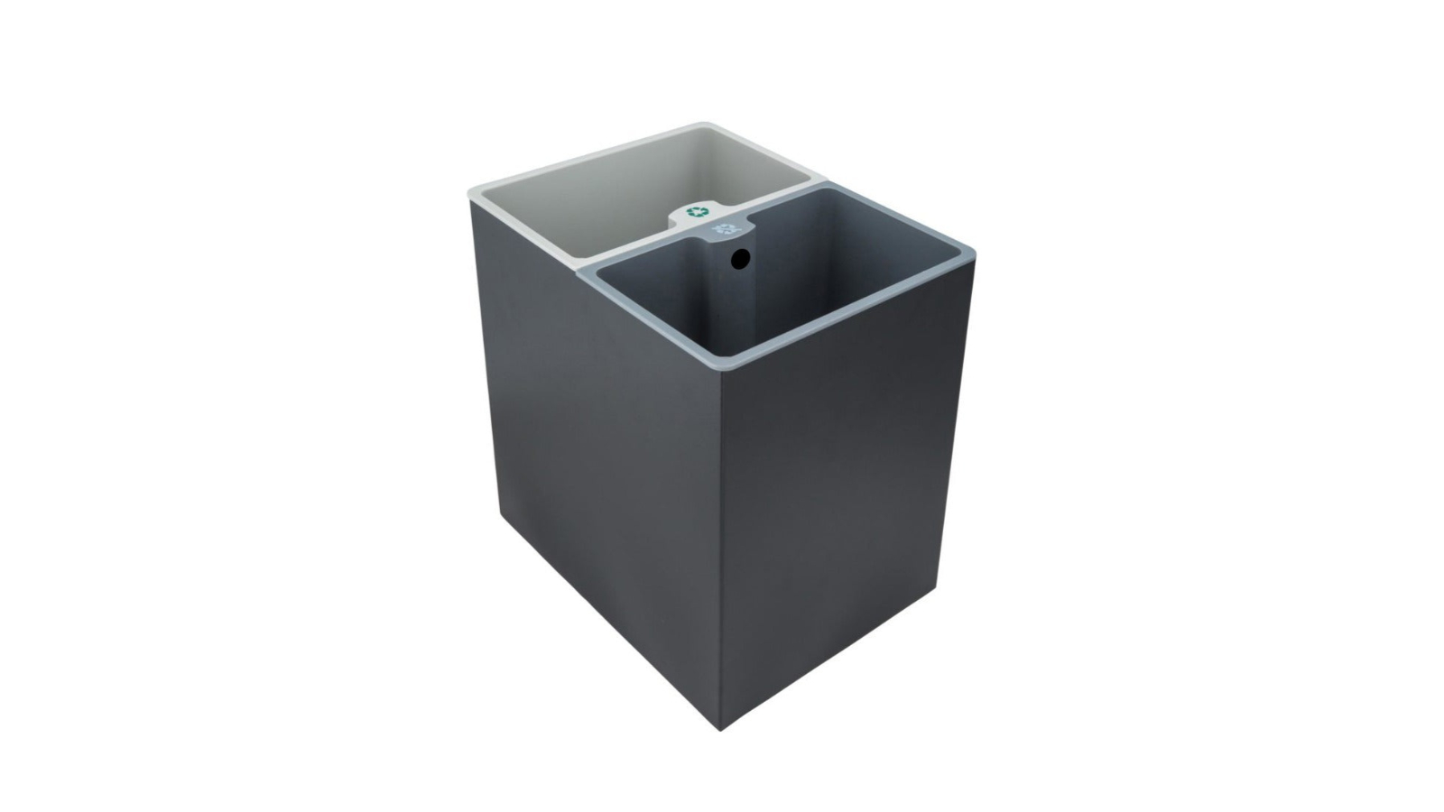 Dolphy Rectangular 14Litre Dustbin with Two Container - Black | Harvey ...