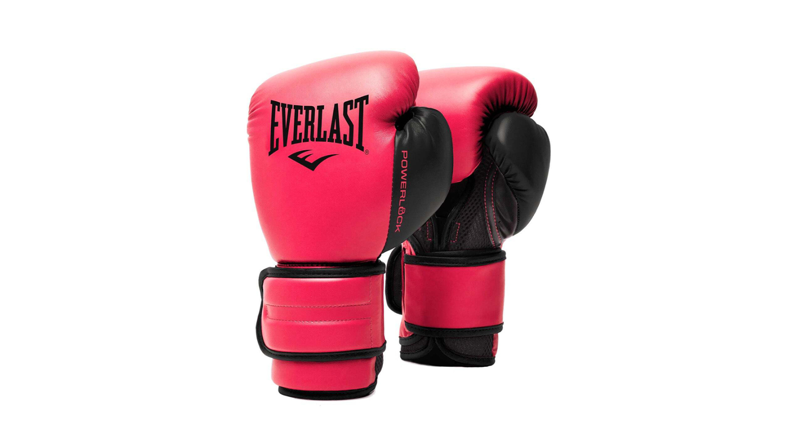 Everlast Pink/Black Powerlock2 Boxing Training Gloves Pair - 12oz ...