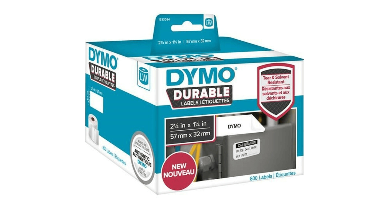 Dymo 1933084 Box of 800 White Lw Durable Label - 5.7 x 3.2cm | Harvey ...