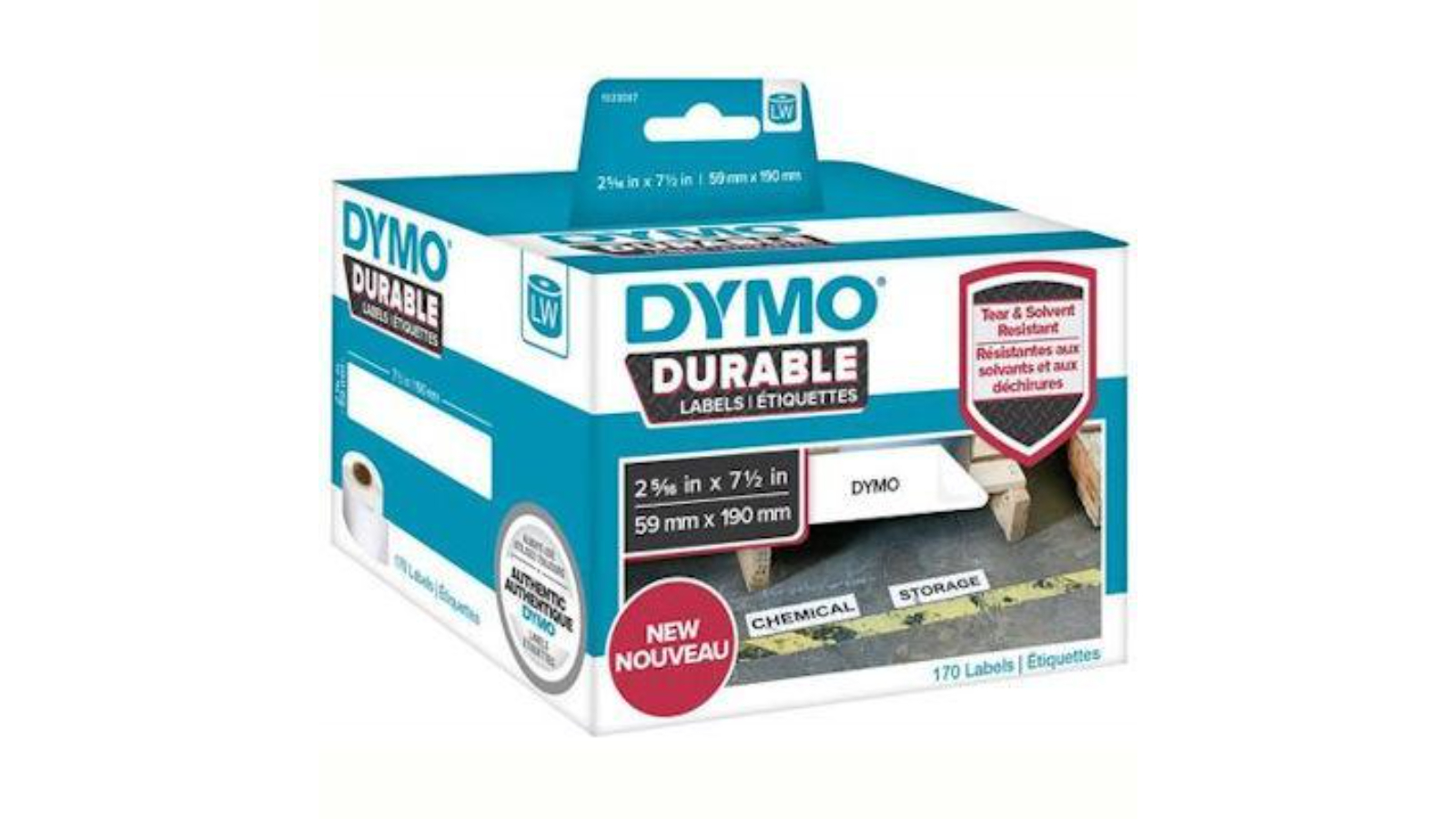 Dymo 5.9 x 19cm LabelWriter Durable Label - Black on White | Harvey Norman
