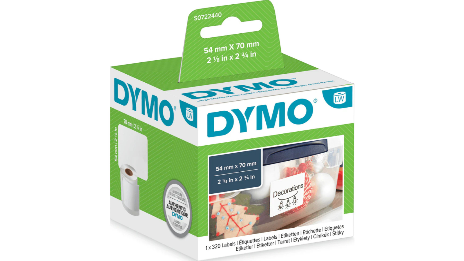 Dymo 99015 5.4 x 7cm LW Multi-Purpose Label - White | Harvey Norman